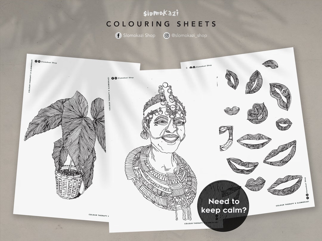Colouring Pack for Adults • 3 Sheets • Instant Download • A4 Printable ...
