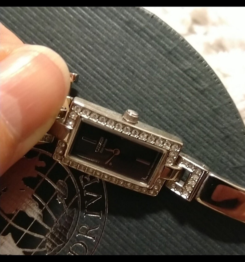 Vintage Citizen Eco Drive Bangle Watch ~ Silhouette Line - Etsy