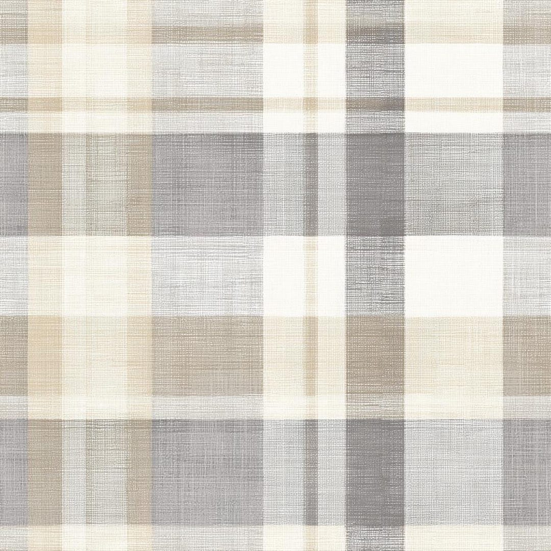 Muted Field Plaid Wallpaper - Etsy