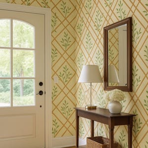 Tuscany Trellis Wallpaper - Etsy