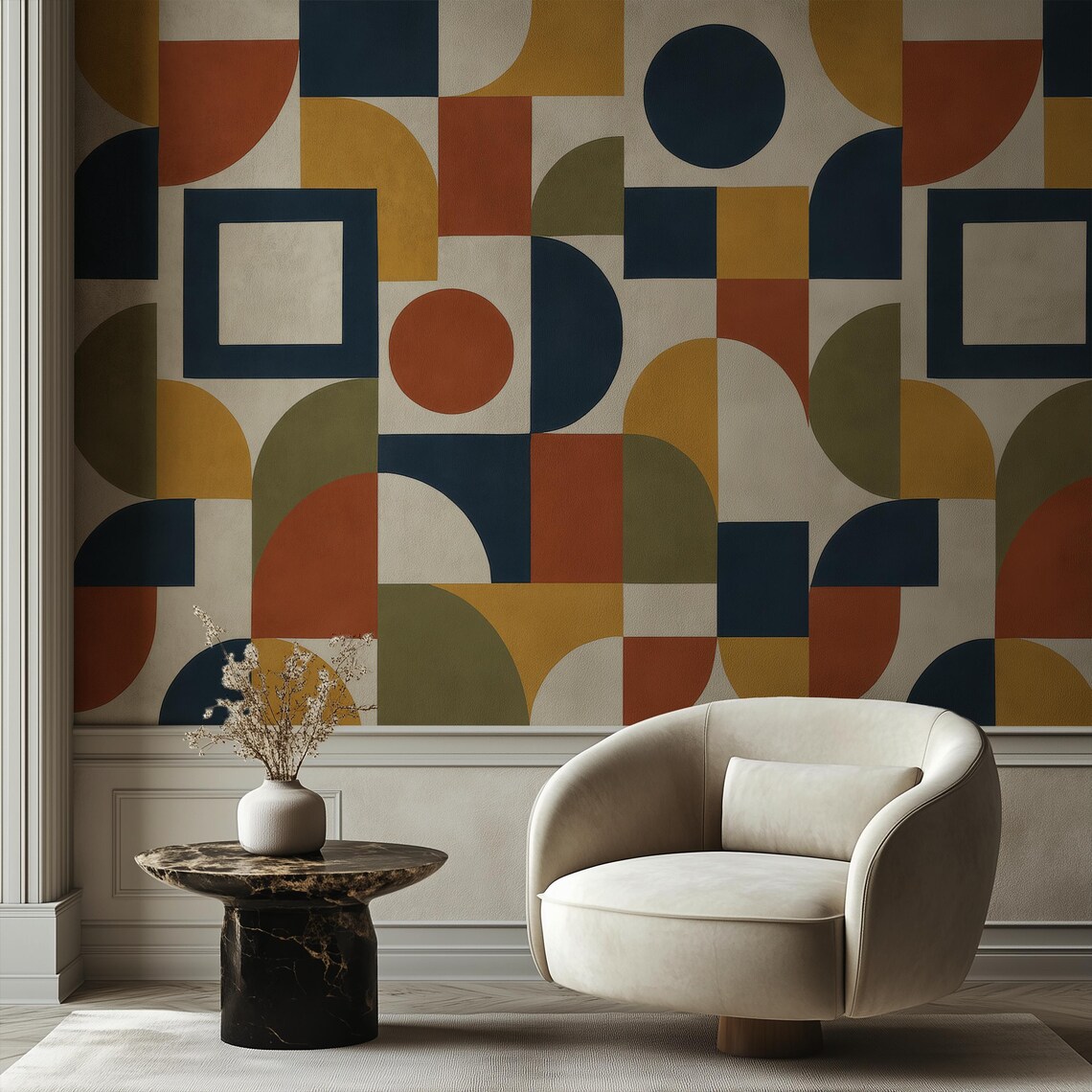 Modernist Blocks Wallpaper - Etsy