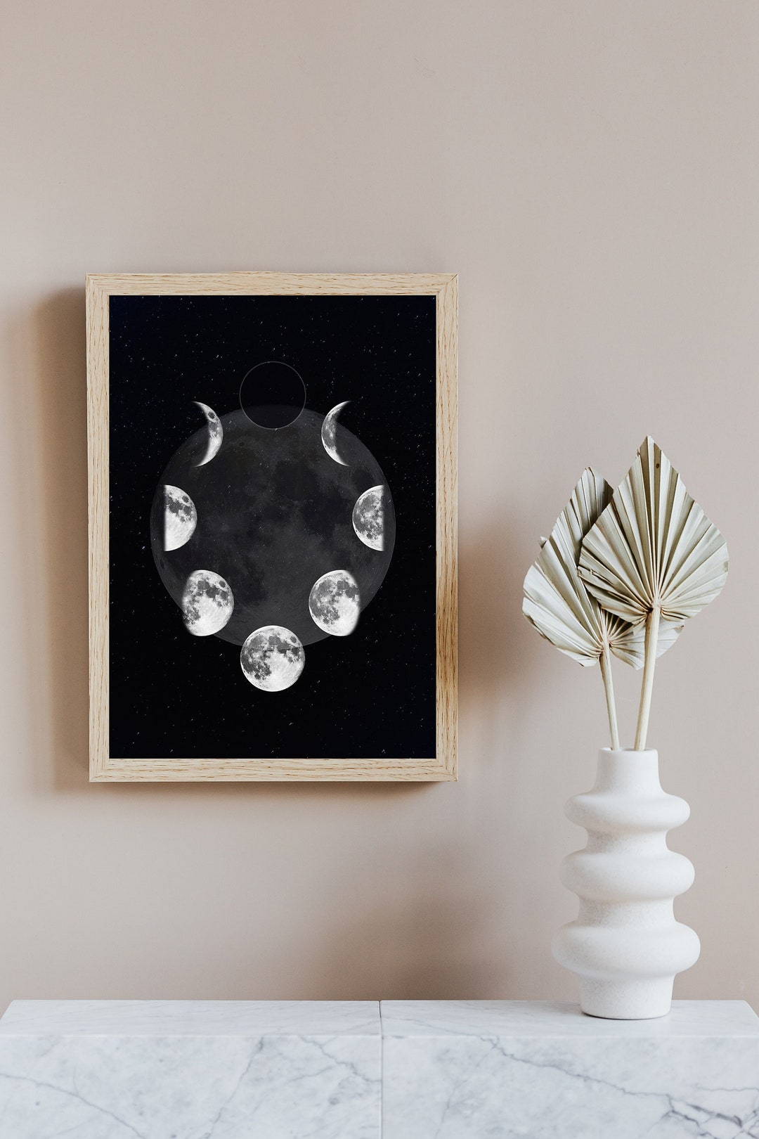 Moon Phases Lunar Cycle Printable Art Digital Download Print New Moon ...