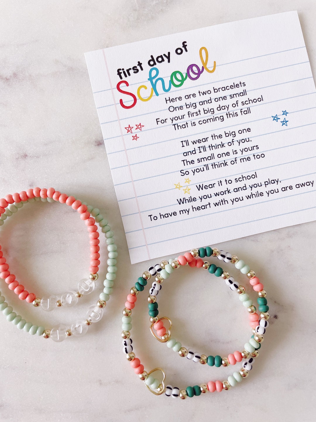 Mama Mini Back to School Bracelet Set, Back to School Bracelet's, Mama ...