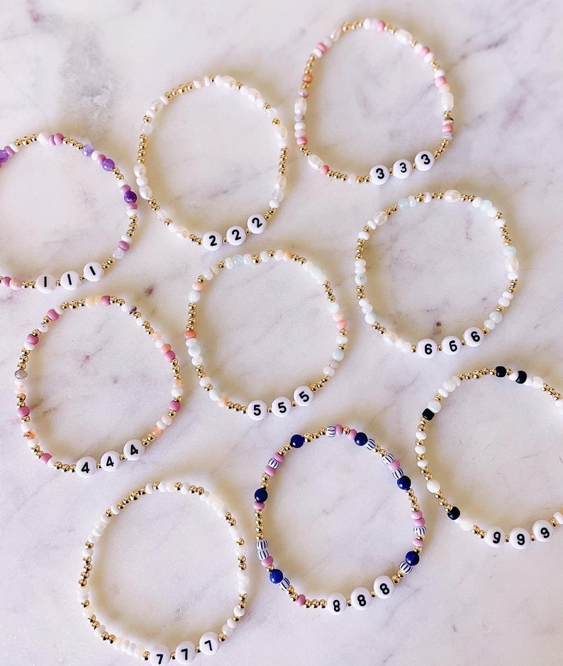 Angel Number Bracelets Angel Number Good Luck Bracelets - Etsy