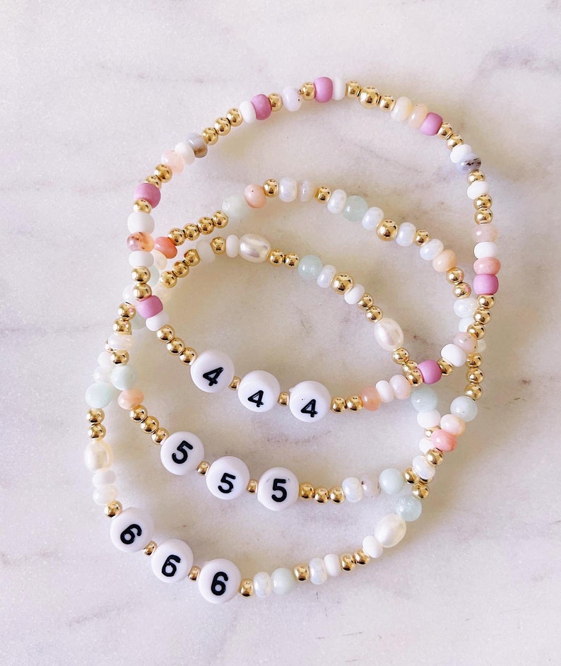 Angel Number Bracelets Angel Number Good Luck Bracelets - Etsy