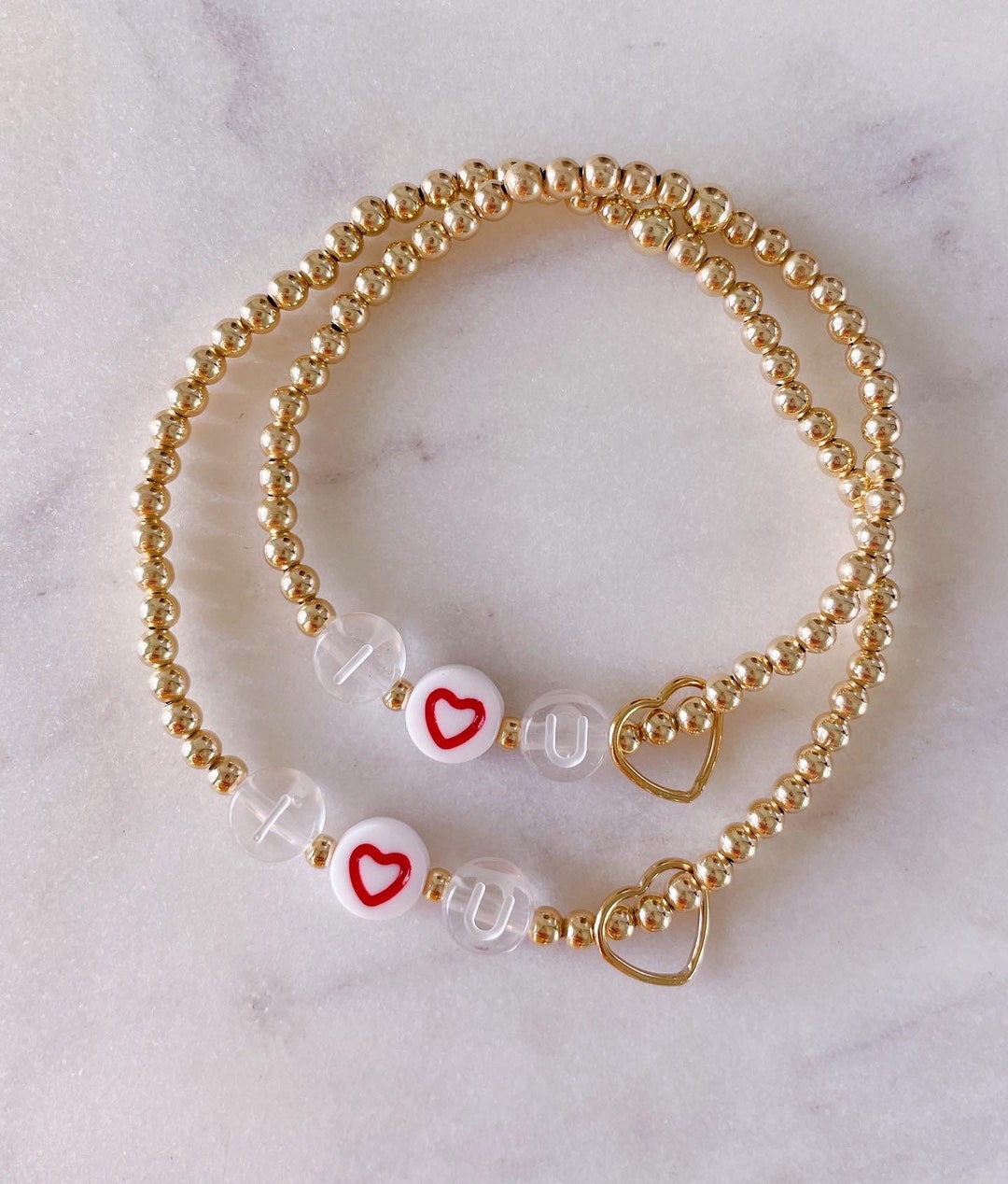 Mama Mini Bracelet Set, Valentine's Day Bracelet, Love Bracelet, Heart ...