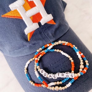 Astros Bracelet, Houston Astros Bracelets, Bracelets for Baseball, Astros Gameday Bracelets - Etsy