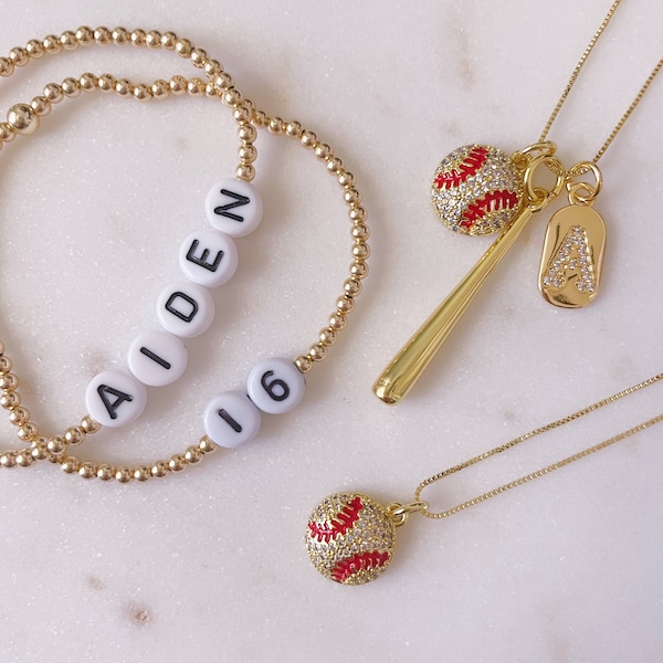 Baseball Necklace - Etsy