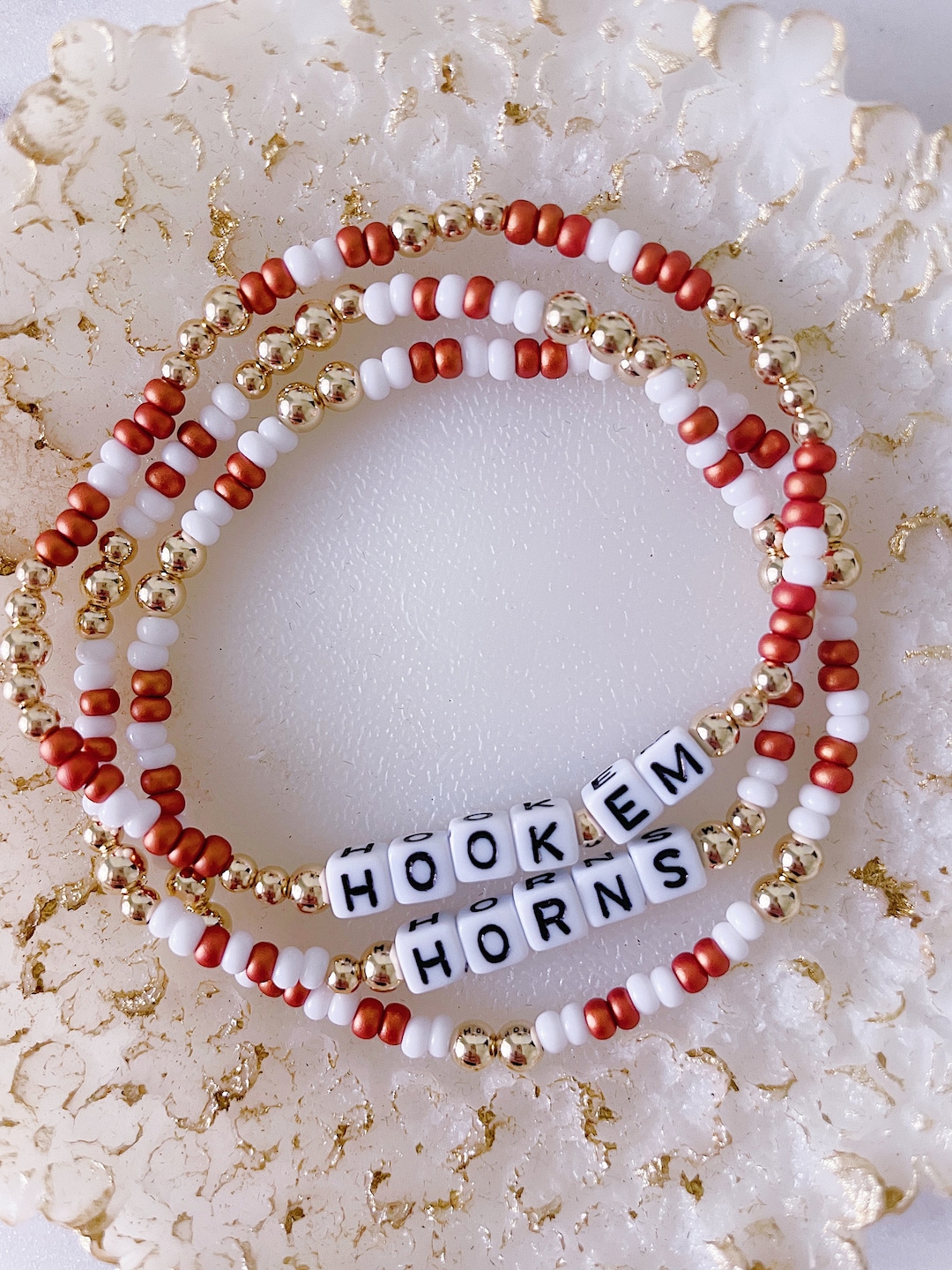 UT Longhorn School Spirit Game Day Bracelets, Hook'em Horns, University ...