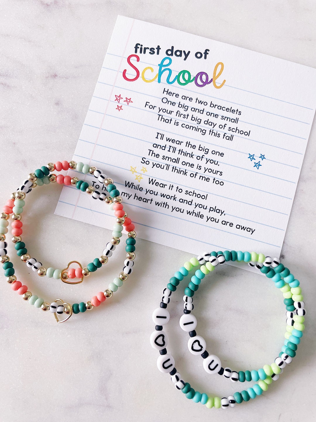 Mama Mini Back to School Bracelet Set, Back to School Bracelet's, Mama ...