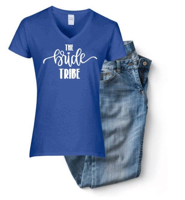 Bride Tribe T Shirts Bridal T Shirts Bride Tee V Neck Bride Team