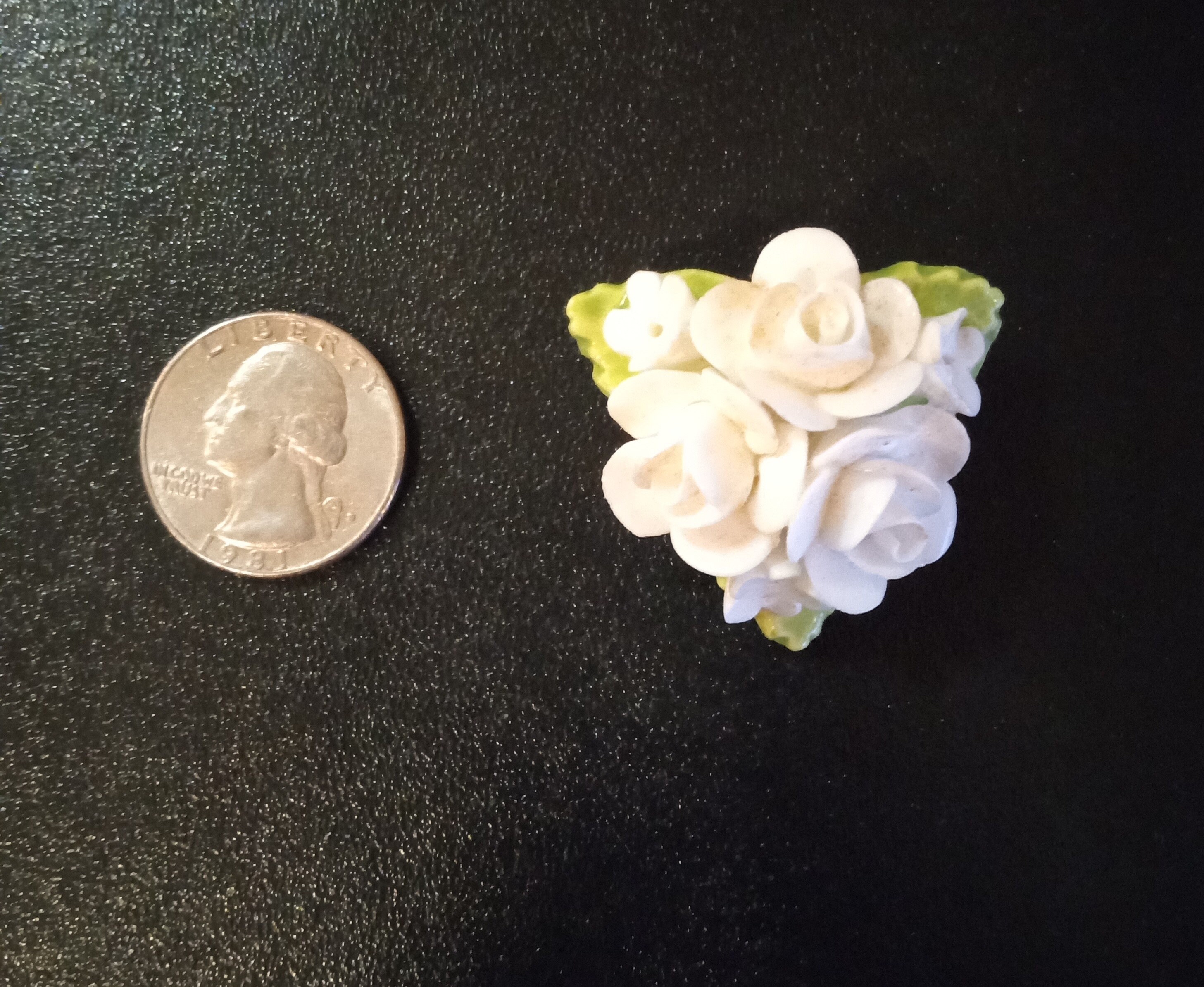 Brooch Lovely White Porcelain Roses From Coalport Fine Bone China - Etsy