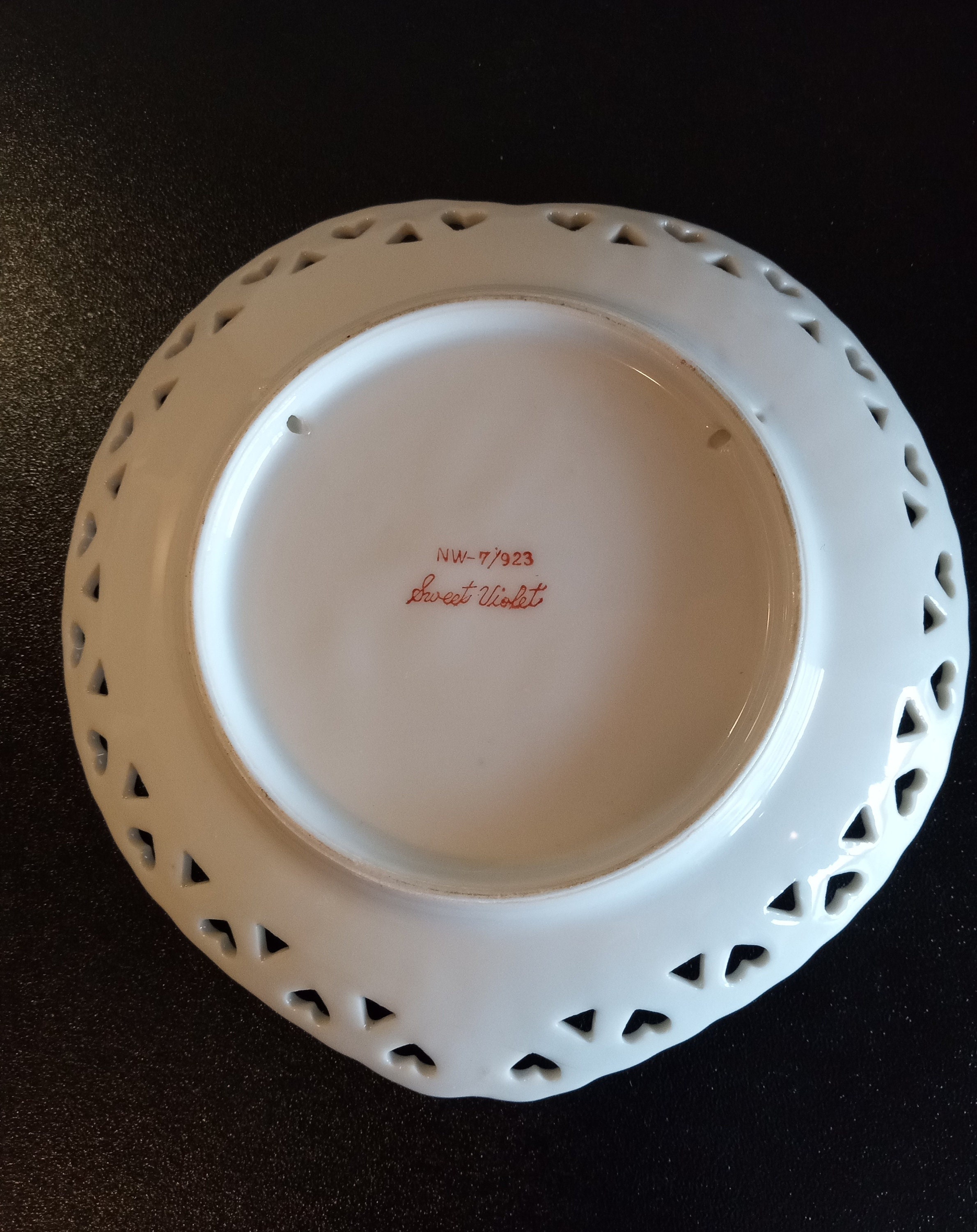 Norcrest Decorative Plate Sweet Violets Pattern Heart Shaped and ...