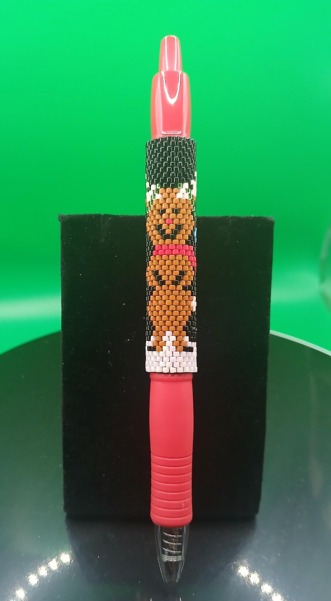 Pen - Reindeer Tangled in Lights Pen Wrap Hand Beaded With Peyote Cute ...