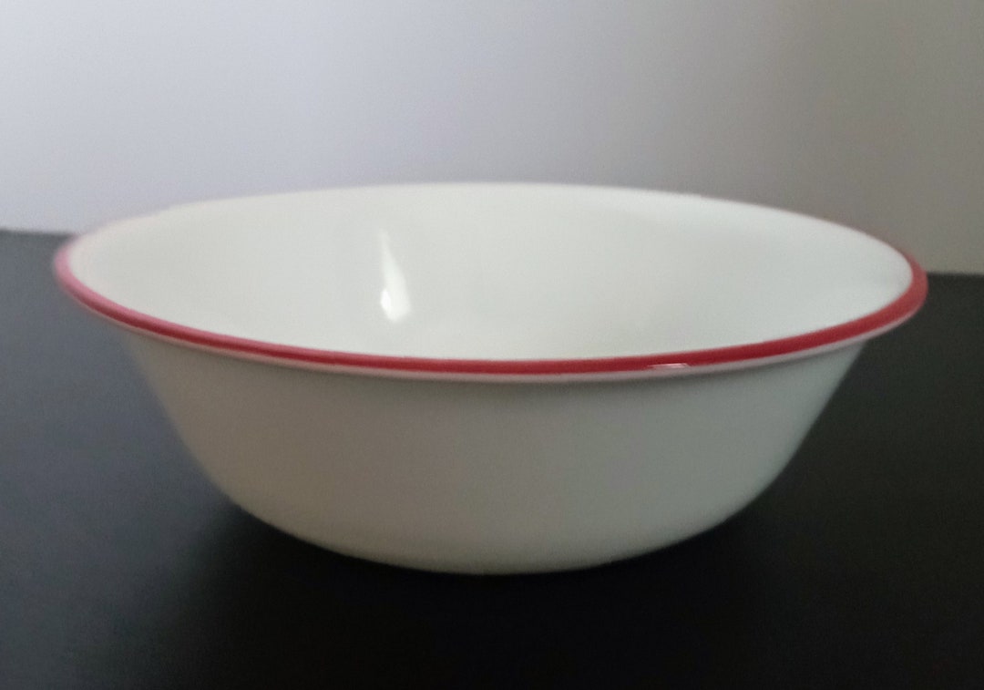 Corelle Red-rimmed Bowls Bandhani Soup, Salad, or Cereal - Etsy