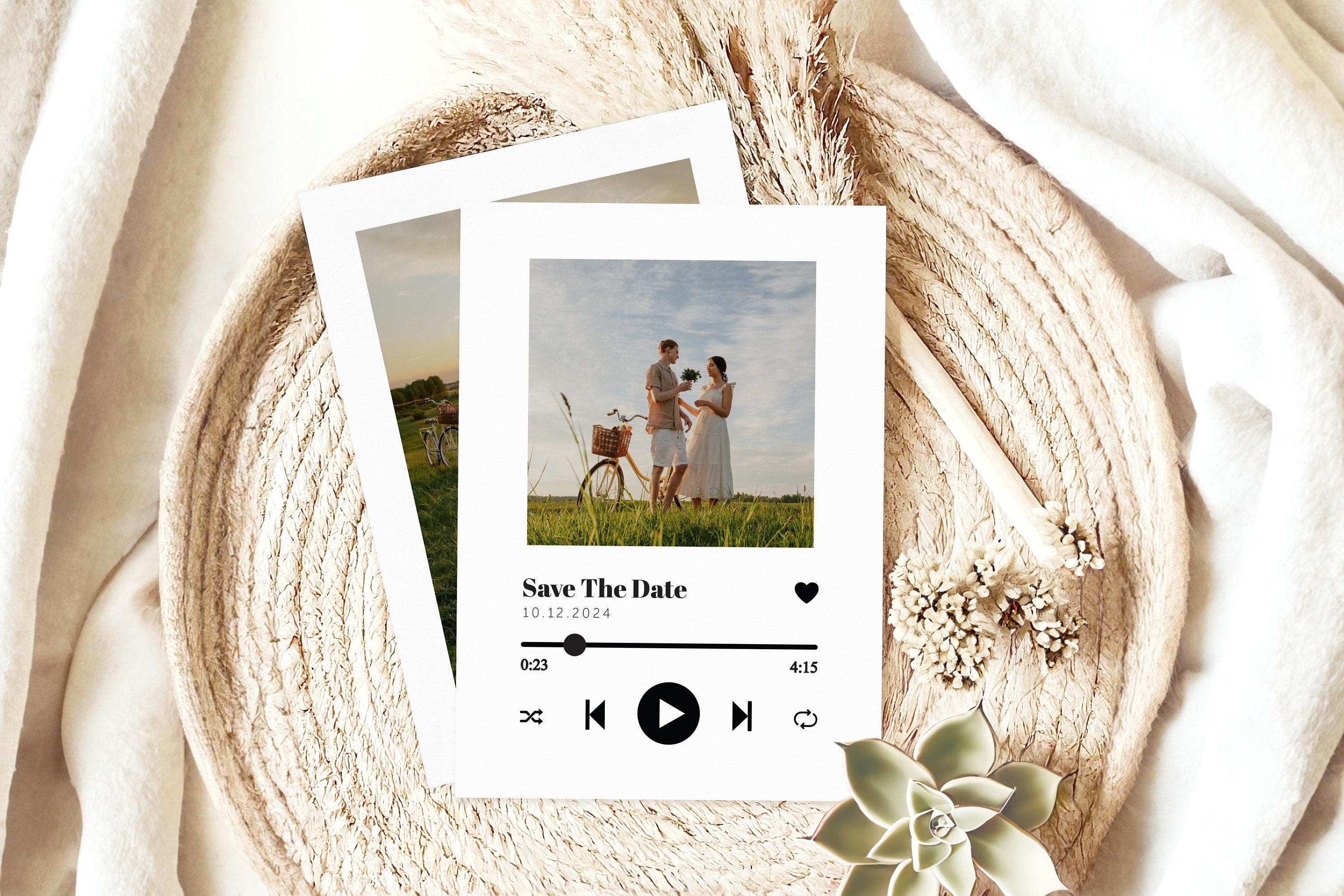 Music Themed Wedding Save the Date Cards Printed & Shipped - Etsy