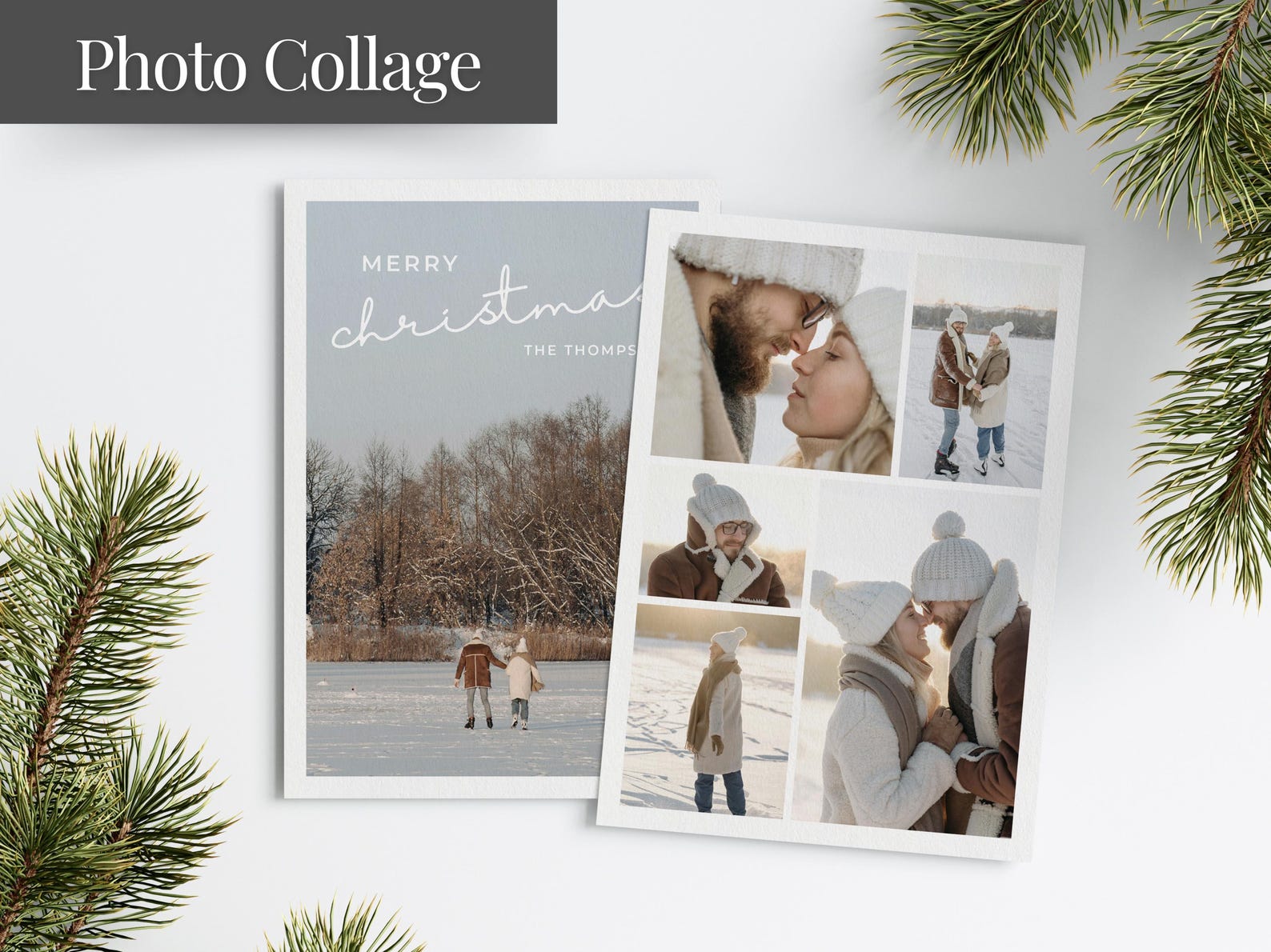 Simple Classic Christmas Cards | Printed & Shipped - Etsy