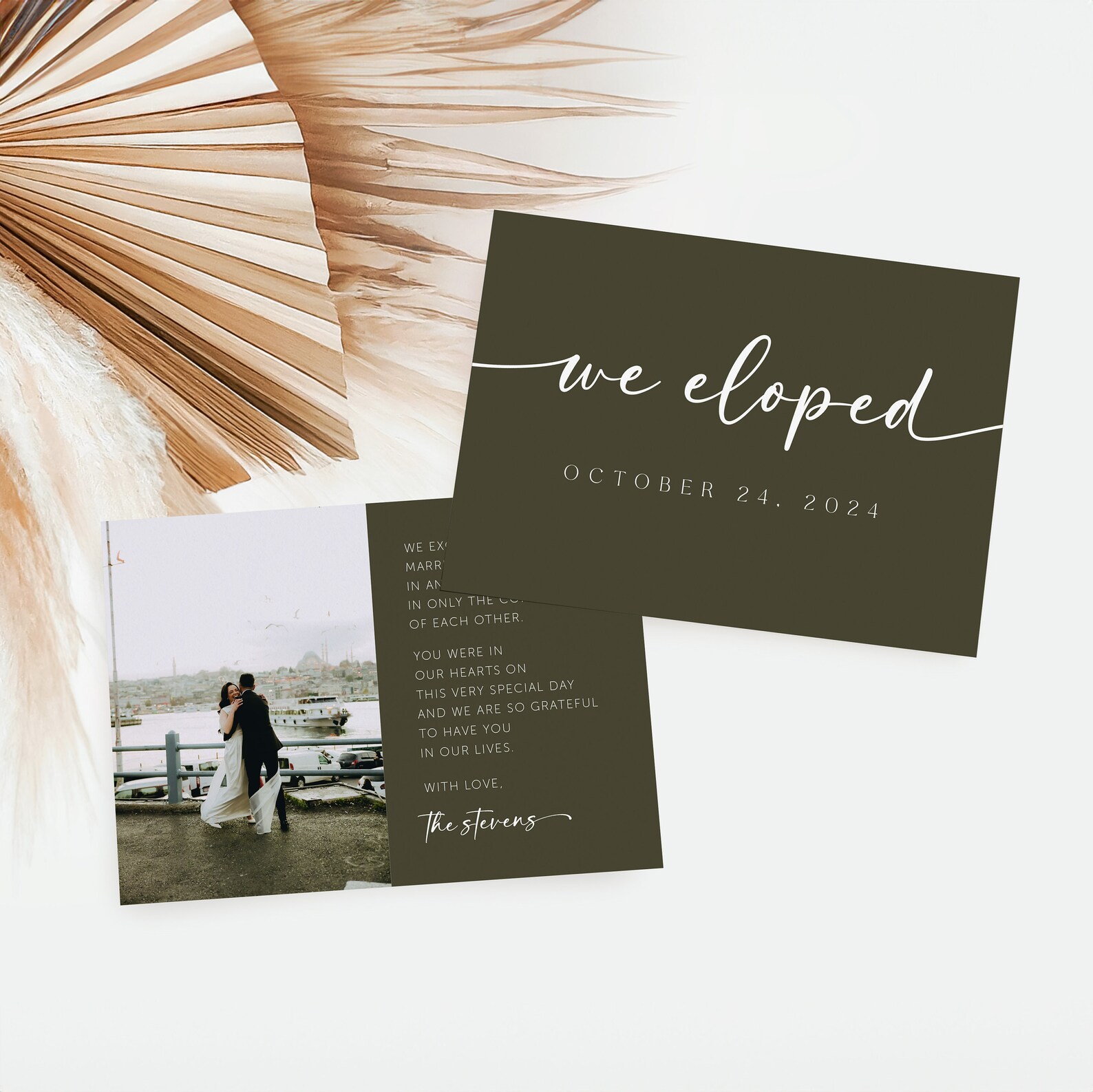 Artistic Elopement Announcement Cards | Printed & Shipped - Etsy