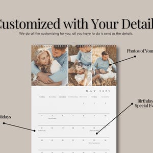 2025 Custom Wall Calendar | Minimalistic Design | Printed & Shipped - Etsy