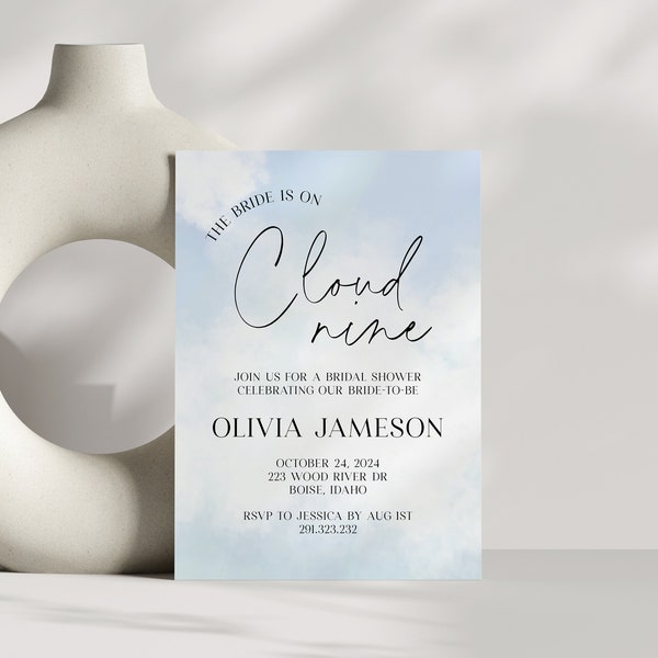 Cloud Nine Bridal Invitation - Etsy Canada