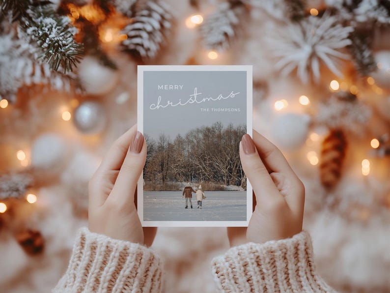 Simple Classic Christmas Cards | Printed & Shipped - Etsy