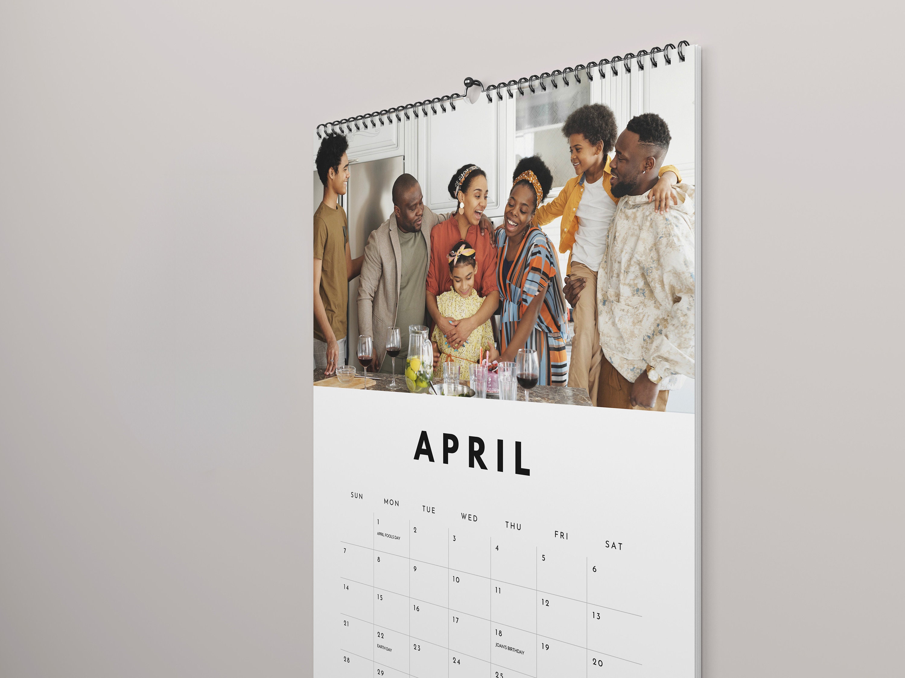 Custom Wall Calendar Simplistic Design Printed & Shipped - Etsy