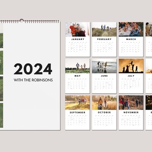 Custom Wall Calendar Simplistic Design Printed & Shipped - Etsy