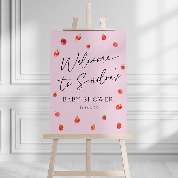 Berry Sweet Baby Shower Sign - Etsy