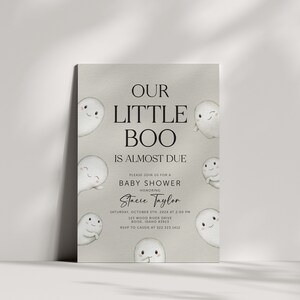 Little Boo Theme Baby Shower Invitation Printed & Shipped - Etsy