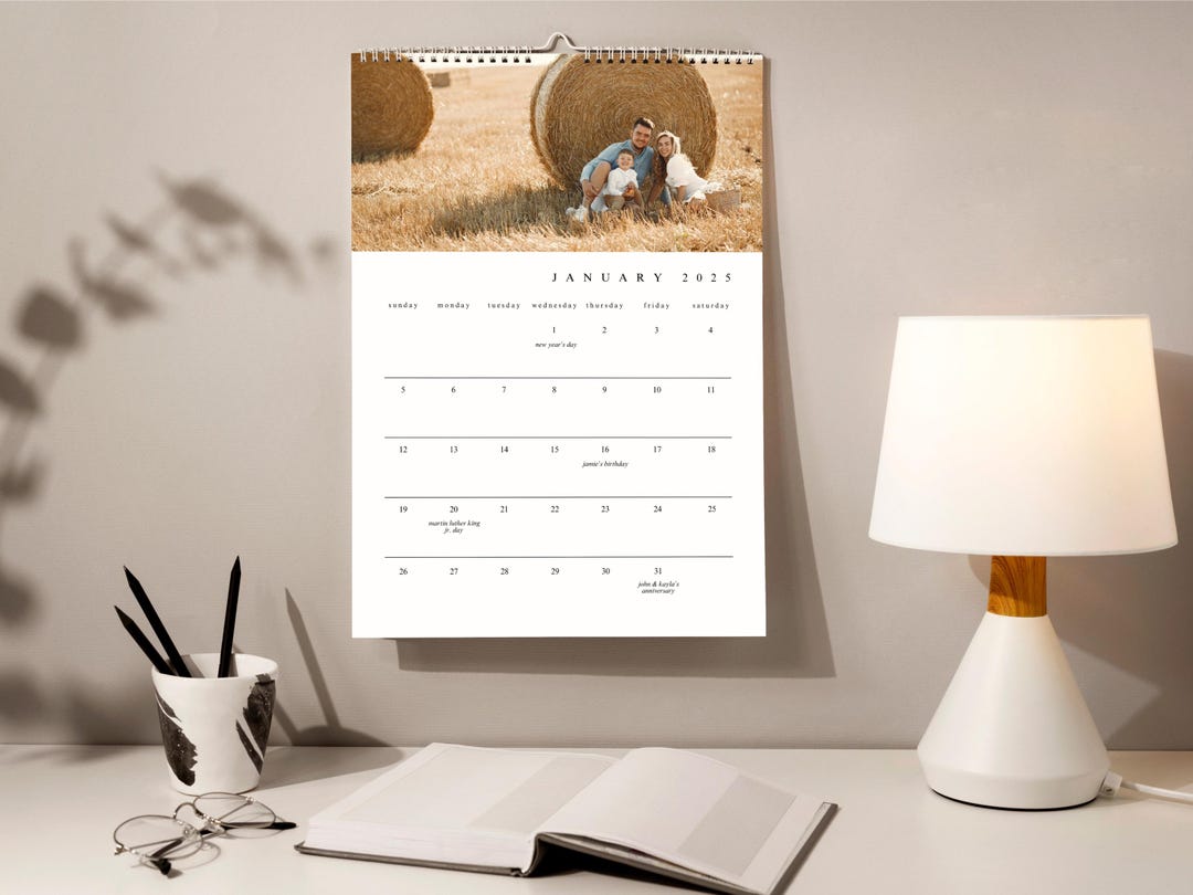 2025 Custom Wall Calendar | Minimalistic Design | Printed & Shipped - Etsy
