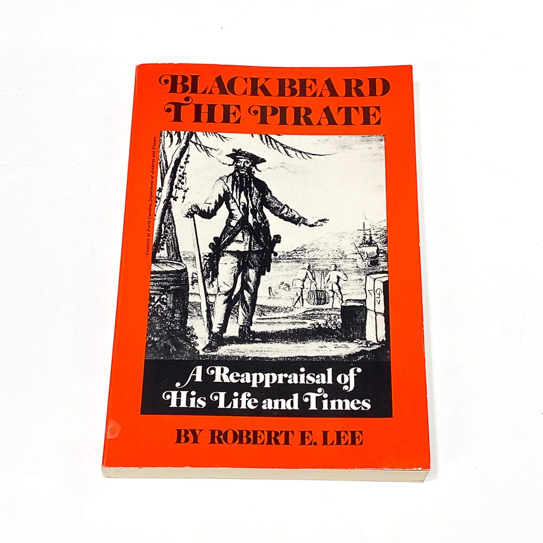 Vintage Blackbeard Pirate Biography - Classic Retro Book for Book ...