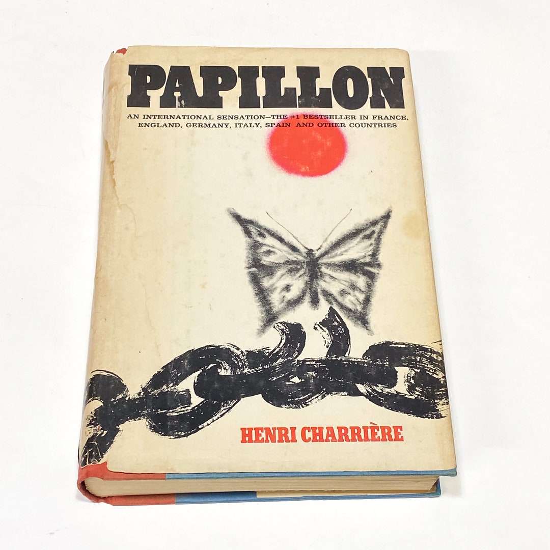 Papillon Henri Charriere Vintage Hardcover Book Fiction 1970 Novel Pre ...