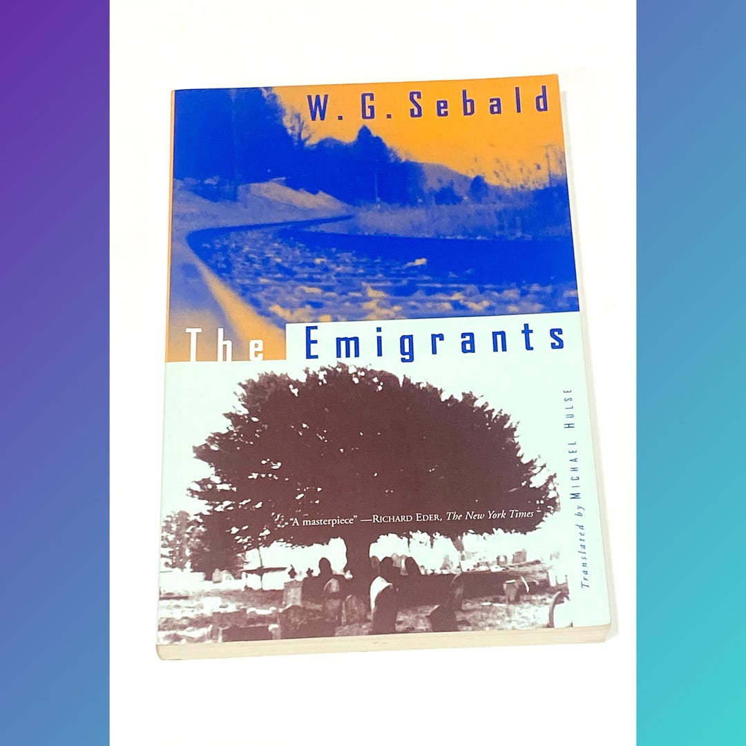 Used Fiction Paperback Book - the Emigrants - WG Sebald - Vintage ...
