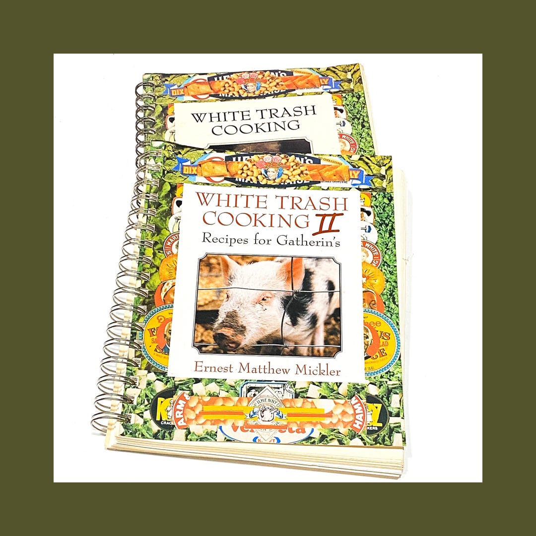 White Trash Cooking 1 & 2 Vintage Cookbook Lot of 2 Classic Recipes ...