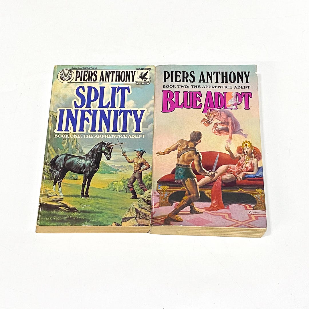 Piers Anthony - Split Infinity - Blue Adept - Science Fiction Paperback ...