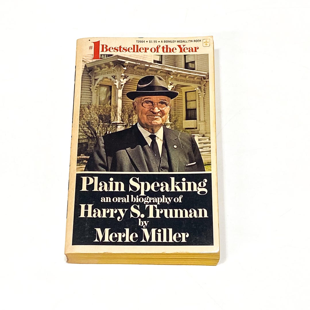 Vintage Harry S Truman Biography - Pre Owned - Plain Speaking - Classic ...