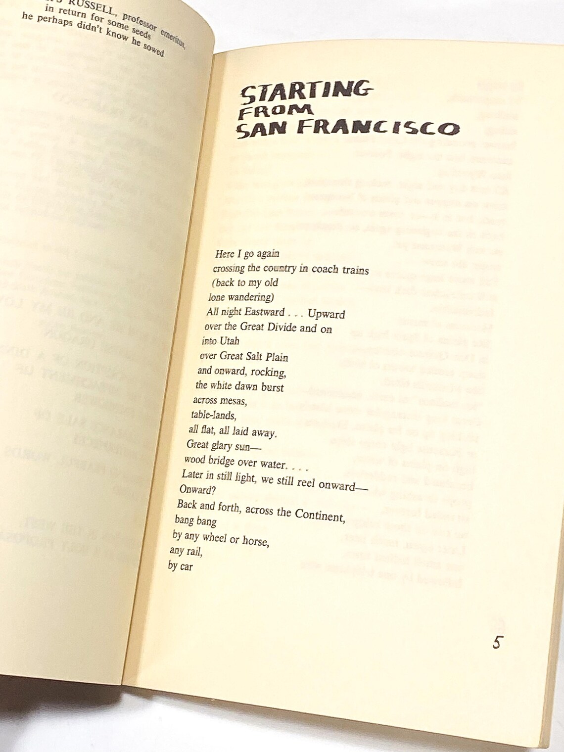 Lawrence Ferlinghetti - Starting From San Francisco - Poem Book of ...