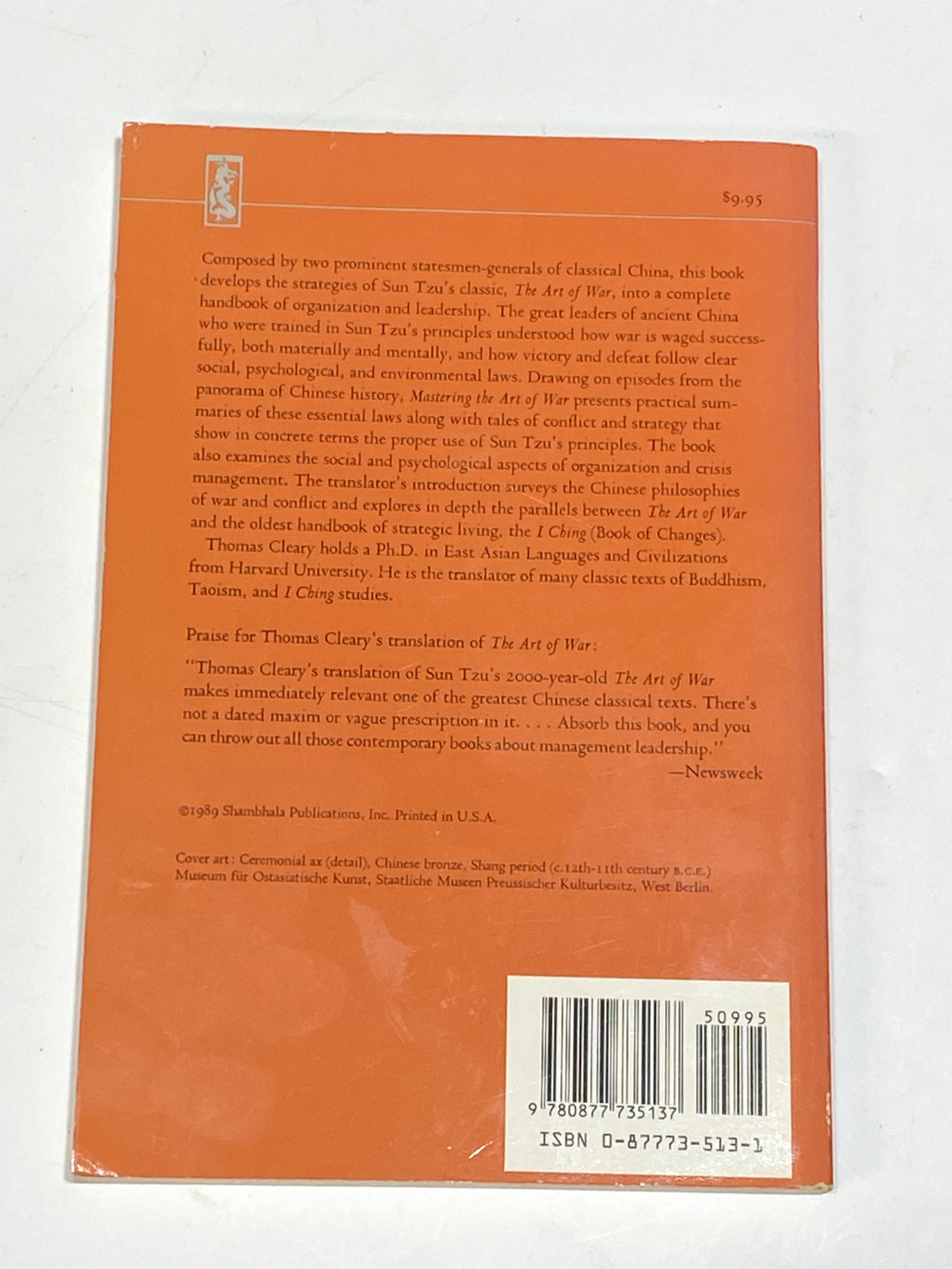 Mastering the Art of War Thomas Cleary Vintage Paperback - Etsy