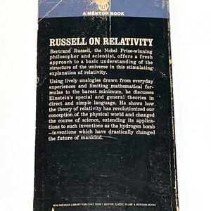 The ABC of Relativity Bertrand Russell Vintage Science Book Vintage ...
