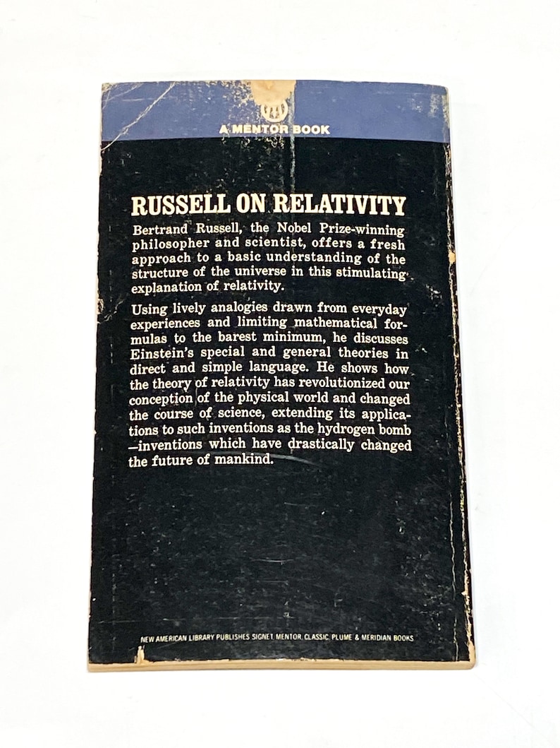 The ABC of Relativity Bertrand Russell Vintage Science - Etsy