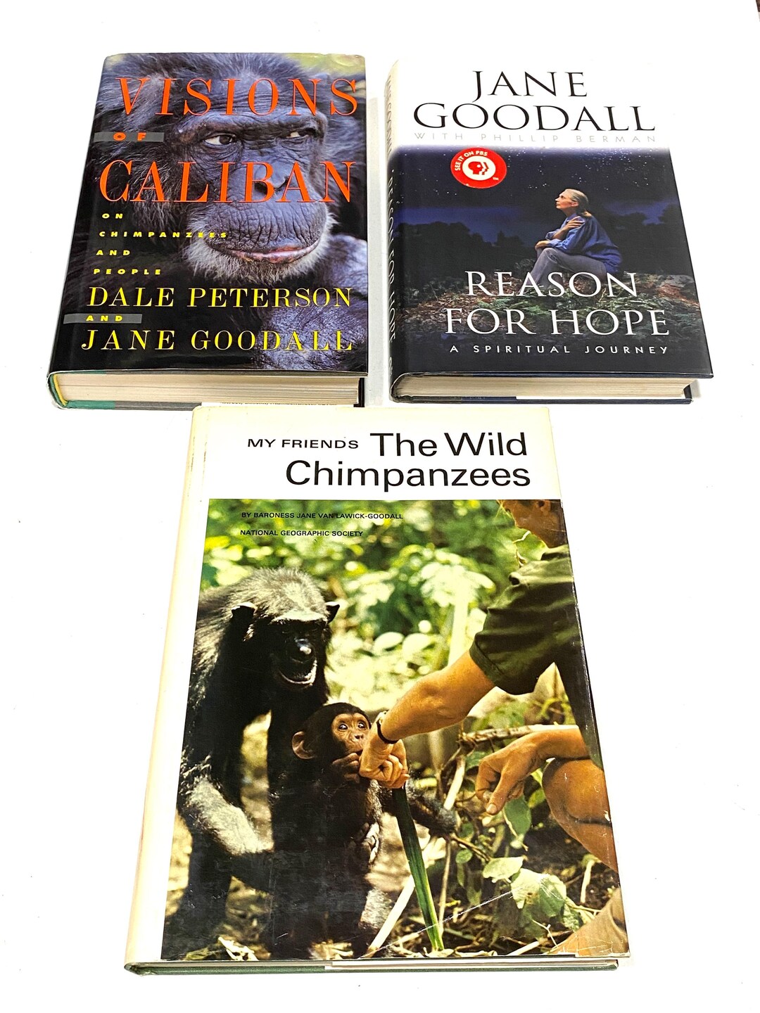 Jane Goodall Book Set: Pre-owned Hardcovers on Chimpanzees and Nature ...