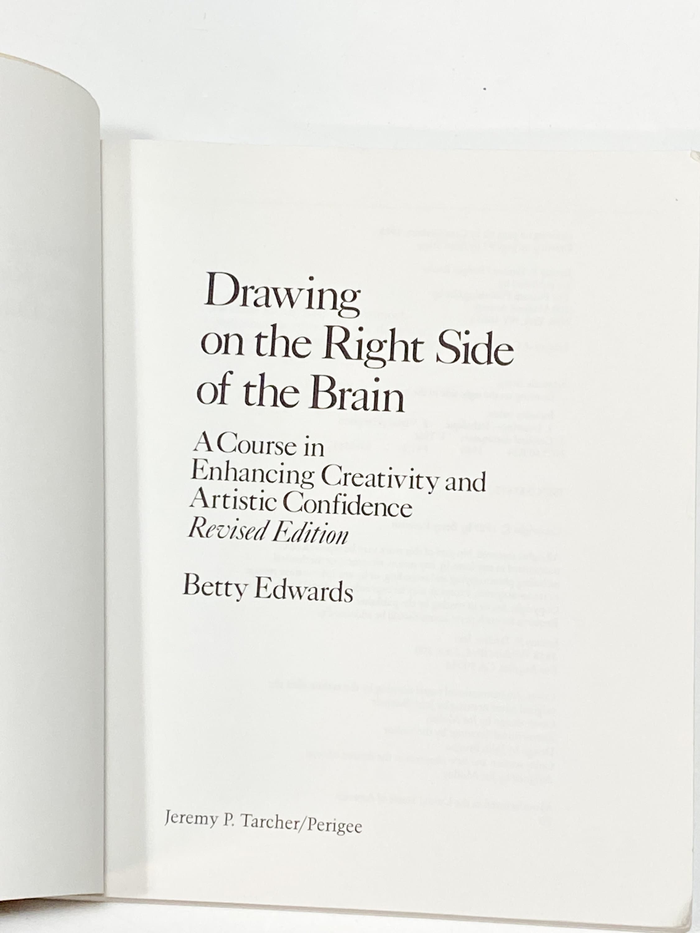 Drawing on the Right Side of the Brain Betty Edwards - Etsy