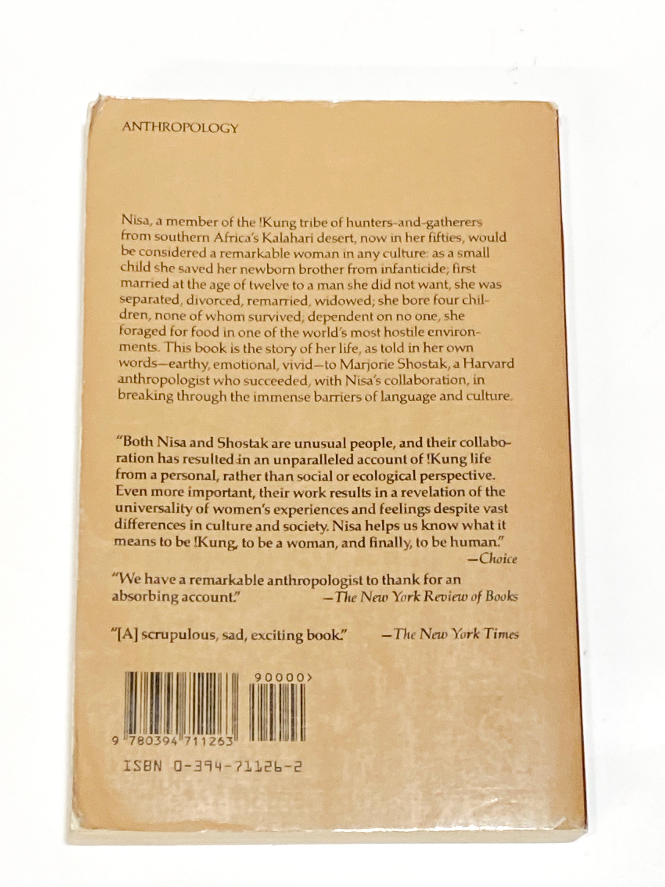 Nisa Life and Words of a Kung Woman Marjorie Shostak | Etsy