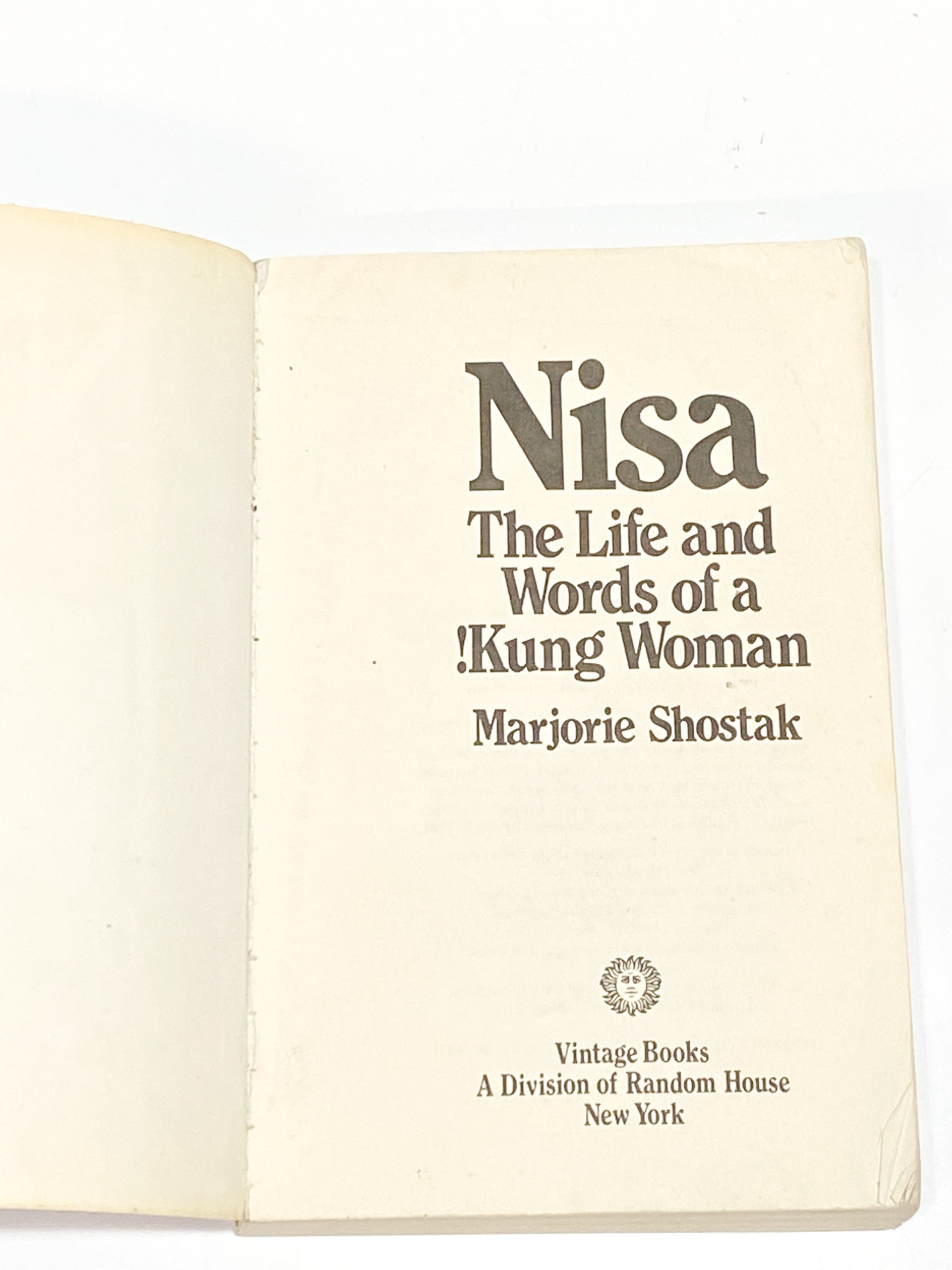Nisa Life and Words of a Kung Woman Marjorie Shostak | Etsy