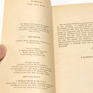 The Visitor - Jere Cunningham - RARE Vintage Horror Paperback - Mystery ...