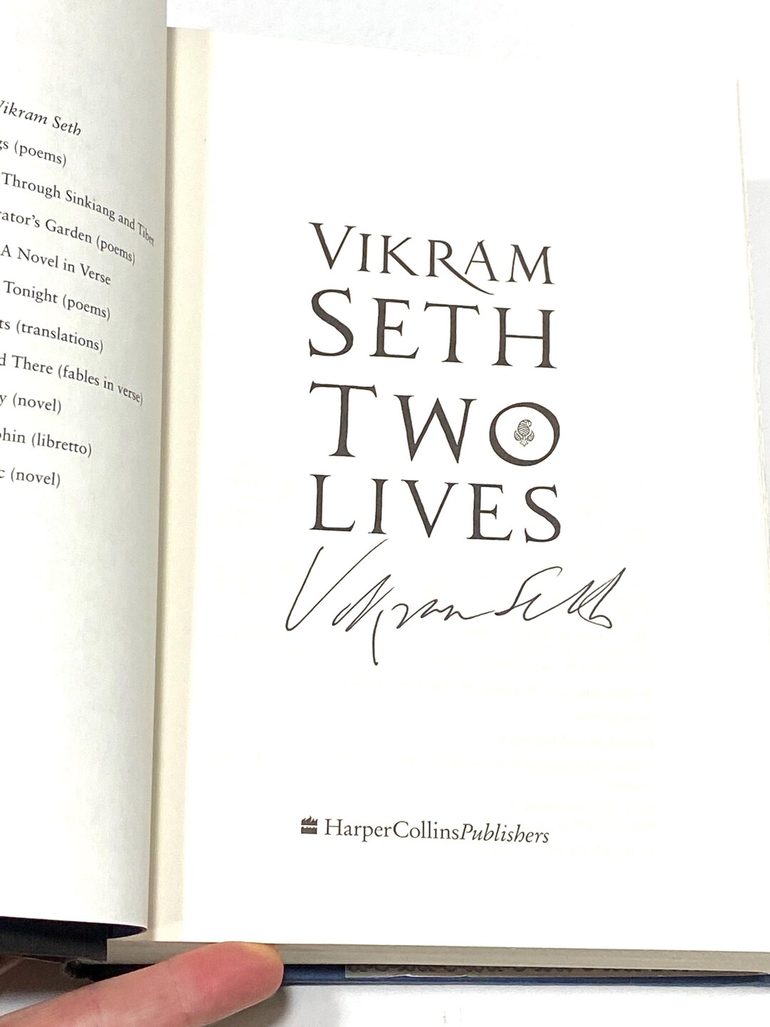 Family Biography: Vikram Seth Two Lives Signed Edition (hardcover, 2005 ...