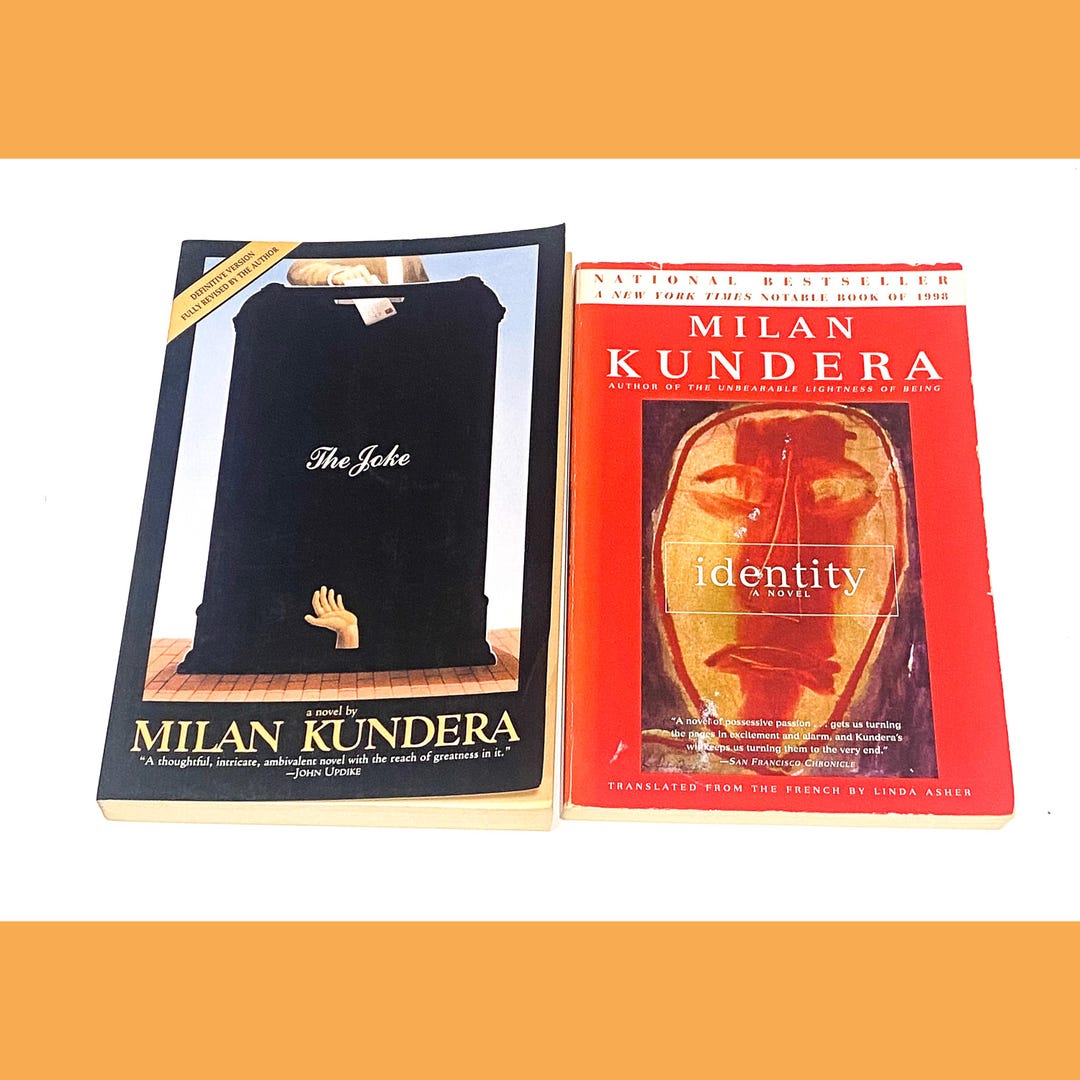 Milan Kundera the Joke Identity Vintage Paperback Book Lot of 2 Contemporary Novel Classic ...