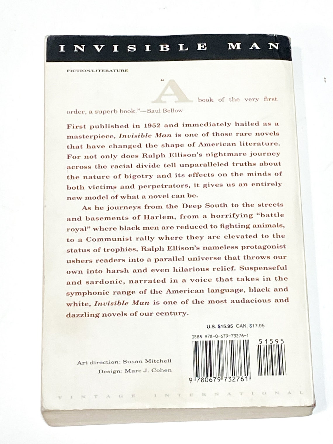 Prologue invisible man ralph ellison - sakioffice