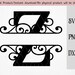 Split Capital Letter Monogram SVG/DXF/PNG Files/split Captital Letter Z ...