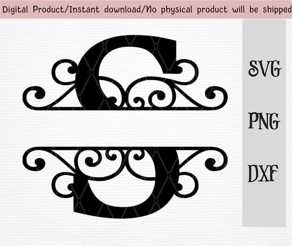 Split Capital Letter Monogram SVG/DXF/PNG Files/split Captital - Etsy